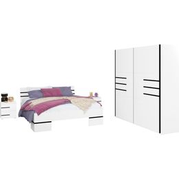 Schlafzimmer-Set Inosign "Violla" Schlafzimmermöbel-Sets Gr. B/H/T: 186 cm x 89 cm x 217 cm, B/H: 180 cm x 200 cm, weiß aus FSC-zertifiziertem Holzwerkstoff