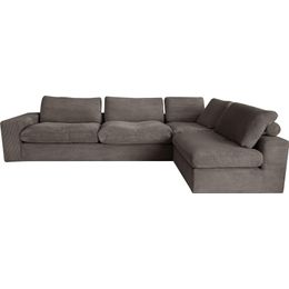 Ecksofa Alina "Sandy", braun (braungrau gct 149), B:276cm T:226cm, Cord GCT (92% Polyester, 8% Nylon), Sofas, Ecksofa, mit losen Sitz und R&uuml;ckenkissen, in modernem Cordstoff