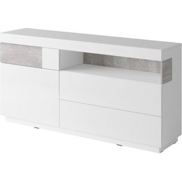 Sideboard Inosign "SILKE" Sideboards weiß (weiß hochglanz/beton-optik) Breite 169 cm