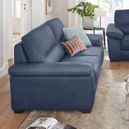 3-Sitzer Calia italia "Gaia, Sofa im edlen Design und mit erstklassigem Sitzkomfort", blau, B:210cm H:92cm T:97cm, Luxus-Microfaser Ginevra (100% Polyester), Sofas, aus pflegeleichtem Luxus-Microfaser Ginevra Hydro Care