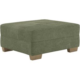 Hocker Home Affaire "DuraSpring" Gr. B/H/T: 98 cm x 44 cm x 82 cm, Cord, grün (stripes 8641 green) Mit DuraSpring-Taschenfederkern, bis 140 kg belastbar