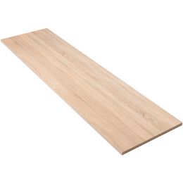 Arbeitsplatte KOCHSTATION "KS-Universal" Tischplatten Gr. B/T/H: 210cm x 60cm x 2,8cm, braun (eichefarben) Stärke 28 mm, verschiedene Breiten und Farben