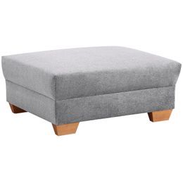 Hocker Home Affaire "DuraSpring" Gr. B/H/T: 93 cm x 42 cm x 77 cm, Luxus-Microfaser weich, grau (melange) Mit DuraSpring-Taschenfederkern, bis 140 kg belastbar