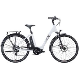 E-Bike HUSQVARNA E-BICYCLES "E-Citybike Eco City 1" E-Bikes Gr. 48 cm, 28 Zoll (71,12 cm), grau (light grey matt) Pedelec, Elektrofahrrad für Herren u. Damen, Cityrad, tiefer Einstieg