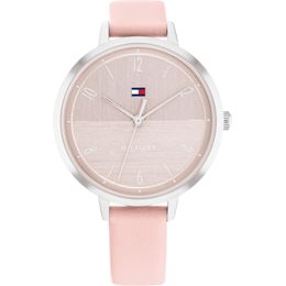 Quarzuhr Tommy Hilfiger "SPORT, 1782618" Armbanduhren rosa (hellrosa) Damen Armbanduhr, Damenuhr, analog, Lederarmband