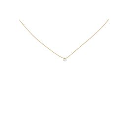 Collier Jobo Halsketten Gr. Gelbgold 750-Diamanten, Länge: 45 cm, gelb (gelbgold 750) Damen 750 Gold mit 1 Diamant 45 cm