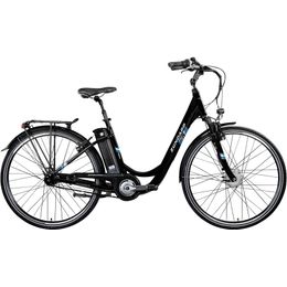 Zündapp E-Bike ZÜNDAPP "Green 3.7" E-Bikes Gr. 48 cm, 28 Zoll (71,12 cm), schwarz (blau, schwarz) Pedelec, Elektrofahrrad für Damen u. Herren, Cityrad