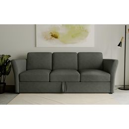 3-Sitzer Home Affaire "Lavars Schlafsofa", gr&uuml;n (khaki), B:230cm H:90cm T:89cm, 62% Polypropylene, 38% Polyester, Sofas, mit Bettfunktion, in zwei verschiedenen Bezugsqualit&auml;ten