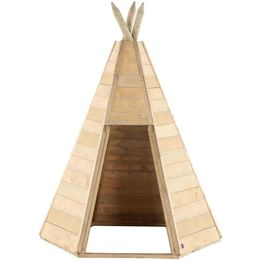 Spielzelt Plum "Holz Tipi Hideaway 170" Spielzelte beige (natur) Kinder BxTxH: 142x142x194 cm