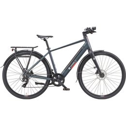 E-Bike Telefunken "UH210 Herren" E-Bikes Gr. 48 cm, 28 Zoll (71,12 cm), grau (granitgrau) Pedelec, Elektrofahrrad für Herren, Urbanbike, Cityrad