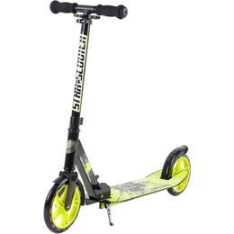 Cityroller STAR-SCOOTER Scooter grün (grün/schwarz) mit abgesenktem XXL Trittbrett