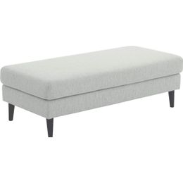 Hocker ATLANTIC HOME COLLECTION "Rekvik" Gr. B/H/T: 133cm x 42cm x 63cm, Struktur, grau (hellgrau) XXL-Hocker, mit Massivholzfüßen, passend zur Rekvik-Serie