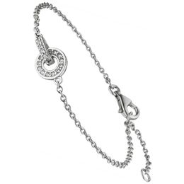 Armband Jobo Armbänder Gr. Silber 925 (Sterlingsilber), silberfarben (silber 925, weiß) Damen 925 Silber mit 20 Zirkonia