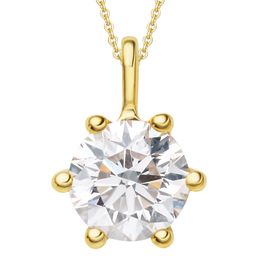 Ketten-Anhänger Vivance "0.5 ct Diamant Brillant Anhänger aus 585 Gelbgold" Schmuckanhänger Gr. 0.5 ct, Gelbgold 585-Diamanten, goldfarben (gold) Damen Gold Schmuck