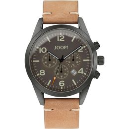 JOOP! Chronograph JOOP "2036614" Armbanduhren braun (hellbraun) Herren Armbanduhr, Quarzuhr, Herrenuhr, Stoppfunktion