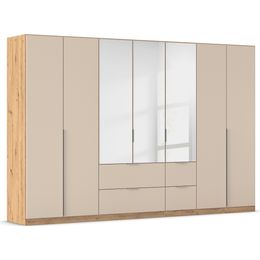 Drehtürenschrank Rauch "Kleiderschrank Schrank Garderobe AGORDO mit Dekor- oder Hochglanzfront" Schränke Gr. B/H/T: 315 cm x 210 cm x 54 cm, 7 St., braun (eiche artisan, champagner) mit Außenschubkästen, in 6 Breiten und 2 Höhen MADE IN GERMANY