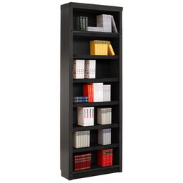 Bücherregal Home Affaire "Soeren" Regale Gr. H/T: 220 cm x 29 cm, 7 St., grau (anthrazit) in 2 Höhen und Tiefen, mit viel Stauraum