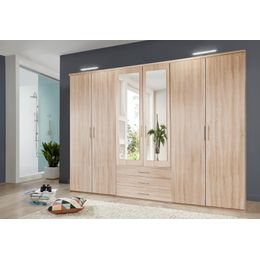 Kleiderschrank wimex "Ben" Schränke Gr. B/H/T: 270cm x 210cm x 58cm, 6 St., braun (eiche sägerau nachbildung) mit jeweils drei Schubkästen