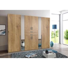 Kleiderschrank wimex "Vanea", braun (plankeneichefarben), B:270cm H:208cm T:58cm, Schränke, Drehtürenschrank Kleiderschrank