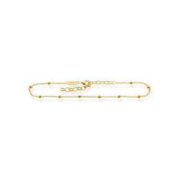 Fußkette Thomas Sabo "Dots, Dots gold, AK0002-001-12-L27V, AK0002-413-39-L27V" Fußkettchen Gr. 27, Silber 925 (Sterlingsilber), goldfarben (gelbgoldfarben)