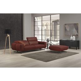 2,5-Sitzer Egoitaliano "Gloria, super bequem und hochwertige Verarbeitung, edles Design", rot (marsala), B:236cm H:96cm T:109cm, Luxus-Micofaser Lederoptik (100% Polyester) ist ein neues technisches Gewebe mit einem visuellen und taktilen Aspekt, der dem Nubuk sehr nahe kommt, mit innovativen Eigenschaften. Seine au&szlig;erordentliche Weichheit kommt von einem exklusiven Produktionsprozess, der Unreinh