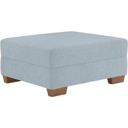 Hocker Home Affaire "DuraSpring" Gr. B/H/T: 98 cm x 44 cm x 82 cm, Microfaser, blau (novaclean avanti 14 blue grey) Mit DuraSpring-Taschenfederkern, bis 140 kg belastbar