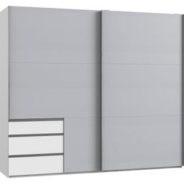 Schwebetürenschrank wimex "Level by fresh to go" Schränke Gr. B/H/T: 250 cm x 216 cm x 65 cm, 2 St., weiß (weiß, light grey)