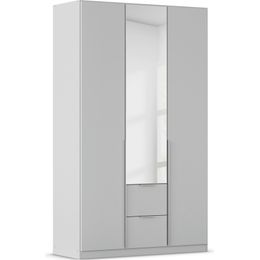 Drehtürenschrank Rauch "Kleiderschrank Schrank Garderobe AGORDO mit Dekor- oder Hochglanzfront" Schränke Gr. B/H/T: 136 cm x 229 cm x 54 cm, 3 St., grau (seidengrau) mit Außenschubkästen, in 6 Breiten und 2 Höhen MADE IN GERMANY