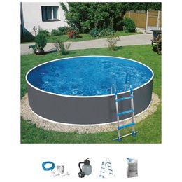 Rundpool MY POOL BWT "HYPE 3" Schwimmbecken Gr. Ø/B/H/L: 360cm x Breite Höhe 90cm x Länge, 8000 l, grau in verschiedenen Größen