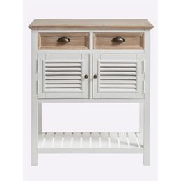 Kommode HEINE HOME Sideboards Gr. B/H/T: 80 cm x 90 cm x 38 cm, weiß (weiß, natur)