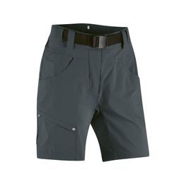 Fahrradhose Gonso "Mira 0" Gr. 50, Normalgrößen, grau (anthrazit) Damen Hosen kurze Radhose mit Sitzpolster, wasserabweisend, inkl. Gürtel