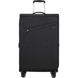 Weichgepäck-Trolley Samsonite "LITEBEAM, black, 77 cm" Gr. B/H/T: 47 cm x 77 cm x 28 cm 103 l, schwarz (black) Koffer Reisekoffer Aufgabegepäck Reisegepäck mit Volumenerweiterung