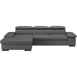 Sit & More Ecksofa SIT & MORE "Alcudia L-Form", braun (mocca), B:286cm H:73cm T:174cm, Sofas, Ecksofa, wahlweise mit Bettfunktion