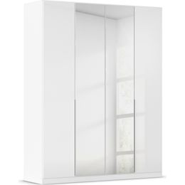 Drehtürenschrank Rauch "Kleiderschrank Schrank Garderobe AGORDO mit Dekor- oder Hochglanzfront" Schränke Gr. B/H/T: 181 cm x 229 cm x 54 cm, 4 St., weiß (alpinweiß, hochglanz weiß) durchdachte Innenausstattung, in 6 Breiten und 2 Höhen MADE IN GERMANY