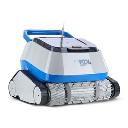 Poolroboter MY POOL BWT "POOLROBOTER POWER ONE4ALL" Poolbodensauger grau reinigt Boden, Wand und Wasserlinie