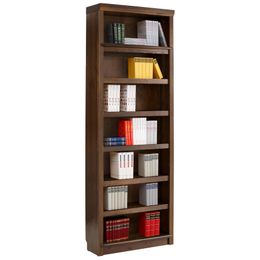 Bücherregal Home Affaire "Soeren" Regale Gr. H/T: 185cm x 29cm, 6 St., braun (dunkelbraun) in 2 Höhen und Tiefen, mit viel Stauraum