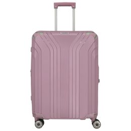 Hartschalen-Trolley Travelite "ELVAA M" Gr. B/H/T: 47 cm x 66 cm x 26 cm 72 l, rosa (rosé) Koffer Hartschallenkoffer Reisegepäck Reisekoffer TSA Schloss