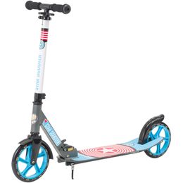 Cityroller STAR-SCOOTER Scooter blau (blau/grau) mit abgesenktem XXL Trittbrett