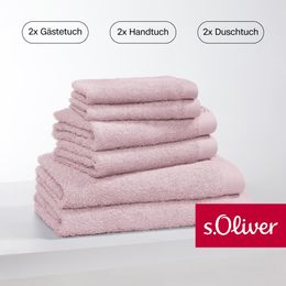 Handtuch Set s.Oliver "s. Oliver, besonders weich und saugfähig" Handtücher (Packung) Gr. 6 St., rosa (rose) 2 Gästetücher 30x50, Handtücher 50x100, Duschtücher 70x140