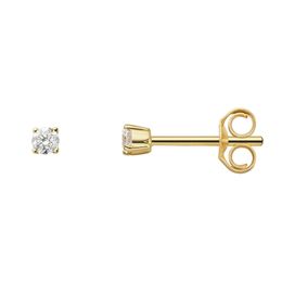 Paar Ohrhänger ONE ELEMENT "0.10 ct Diamant Brillant Ohrringe Ohrstecker aus 585 Gelbgold" Gr. Damen, 0.10 ct, Diamanten, goldfarben (gold) Damen Gold Schmuck