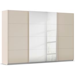 Schwebetürenschrank Rauch "Kleiderschrank Kleiderschränke Schrank Garderobe AGORDO mit Glasfront" Schränke Gr. B/H/T: 315cm x 210cm x 62cm, 3 St., beige (champagner/glas champagner) durchdachte Innenausstattung, in 4 Breiten und 2 Höhen MADE IN GERMANY