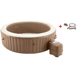 Whirlpool Intex "Pure SPA »Bubble«" Whirlpools Gr. B/H: 196cm x 71cm, 795 l, beige inkl. PureSPA Reinigungs-Set, Bürste, Skimmer und Schrubbkissen