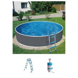 Rundpool MY POOL BWT "HYPE 1", grau, H:90cm Ø:360cm, Schwimmbecken, in verschiedenen Größen