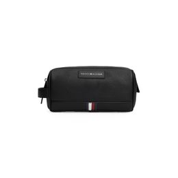 Kulturbeutel Tommy Hilfiger "Men TH BUSINESS PU WASHBAG Washbag" Gr. B/H/T: 22 cm x 11 cm x 11 cm, schwarz (black) Damen Taschen Tasche Herren