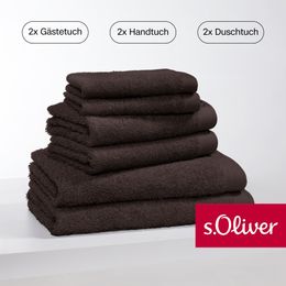 Handtuch Set s.Oliver "s. Oliver, besonders weich und saugfähig" Handtücher (Packung) Gr. 6 St., braun 2 Gästetücher 30x50, Handtücher 50x100, Duschtücher 70x140