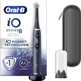 Elektrische Zahnbürste Oral-B "iO Series 8" Elektrozahnbürsten schwarz (black onyx) mit Reiseetui