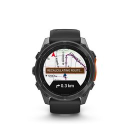 Smartwatch Garmin "fenix 8 - 51 mm" Smartwatches schwarz (schwarz, dunkelgrau)