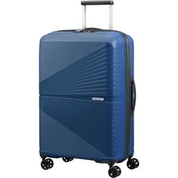 Hartschalen-Trolley American Tourister "AIRCONIC 67" Gr. B/H/T: 44,5 cm x 67 cm x 26 cm 67 l, blau (midnight navy) Koffer mittel groß Reisegepäck Reisekoffer TSA-Zahlenschloss