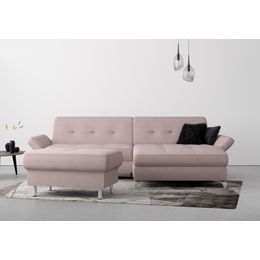 Polsterhocker Inosign "Maredo" Hocker Gr. B/H/T: 90 cm x 49 cm x 60 cm, Chenille-Optik, rosa (rose) Federkern-Polsterung, passend zur "Maredo"-Serie