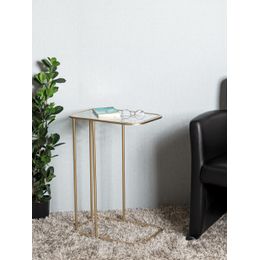 Beistelltisch HAKU Tische Gr. B/H/T: 45cm x 65cm x 30cm, goldfarben (goldfarben, goldfarben)